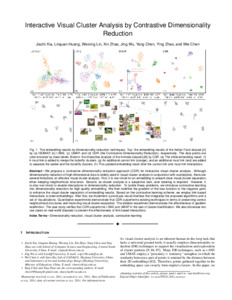 Interactive visual cluster analysis by contrastive dimensionality reduction -ORCA
